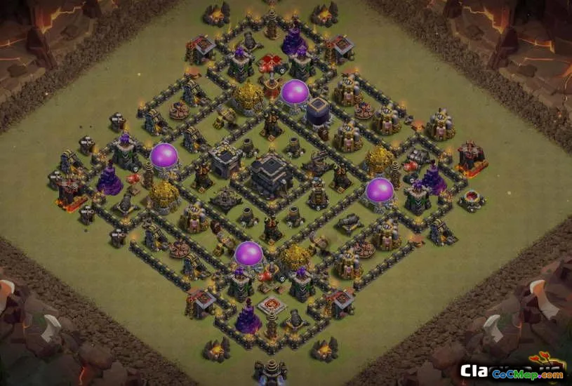 Best CoC Town Hall 9 Base Layouts & Maps: Home, War, Trophy #7747 ...