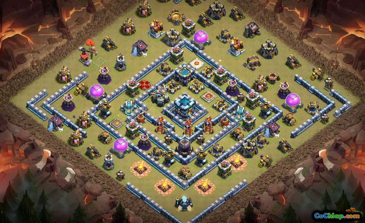 Los mejores diseños de base TH13 para Choque de clanes - COC Maps #3627 ...