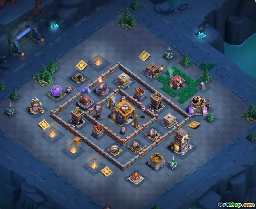 Top Clash of Clans Base Layouts for B7 & Trophy #40598 | CoCMap.com
