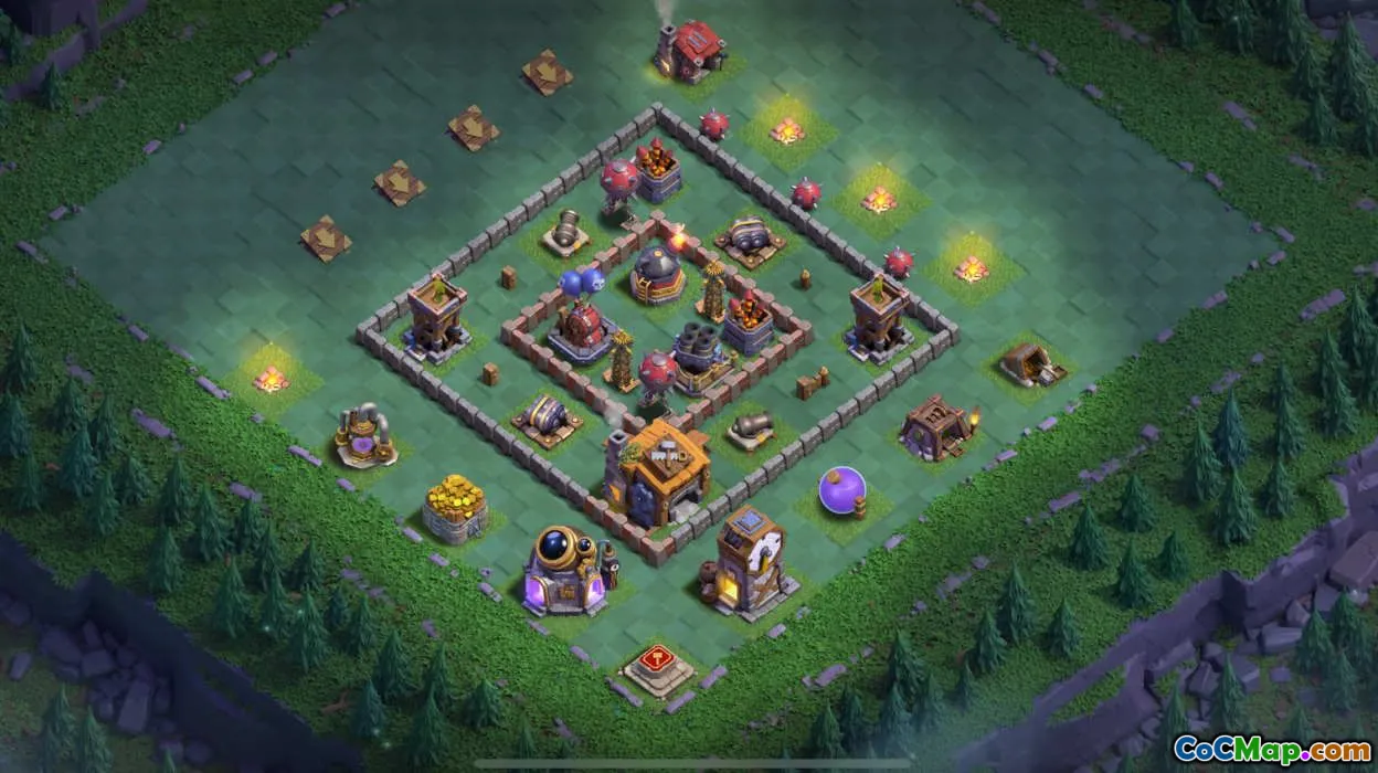 Top Clash of Clans Base Layouts for Builder Hall 7 #42080 | CoCMap.com