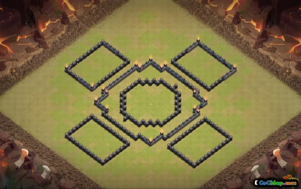 CoC Town Hall 9 Base Layouts: Home, War & Trophy Maps #5618 | CoCMap.com
