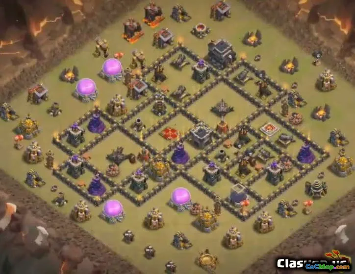 CoC Town Hall 9 Base Layouts: Home, War & Trophy Maps #5963 | CoCMap.com